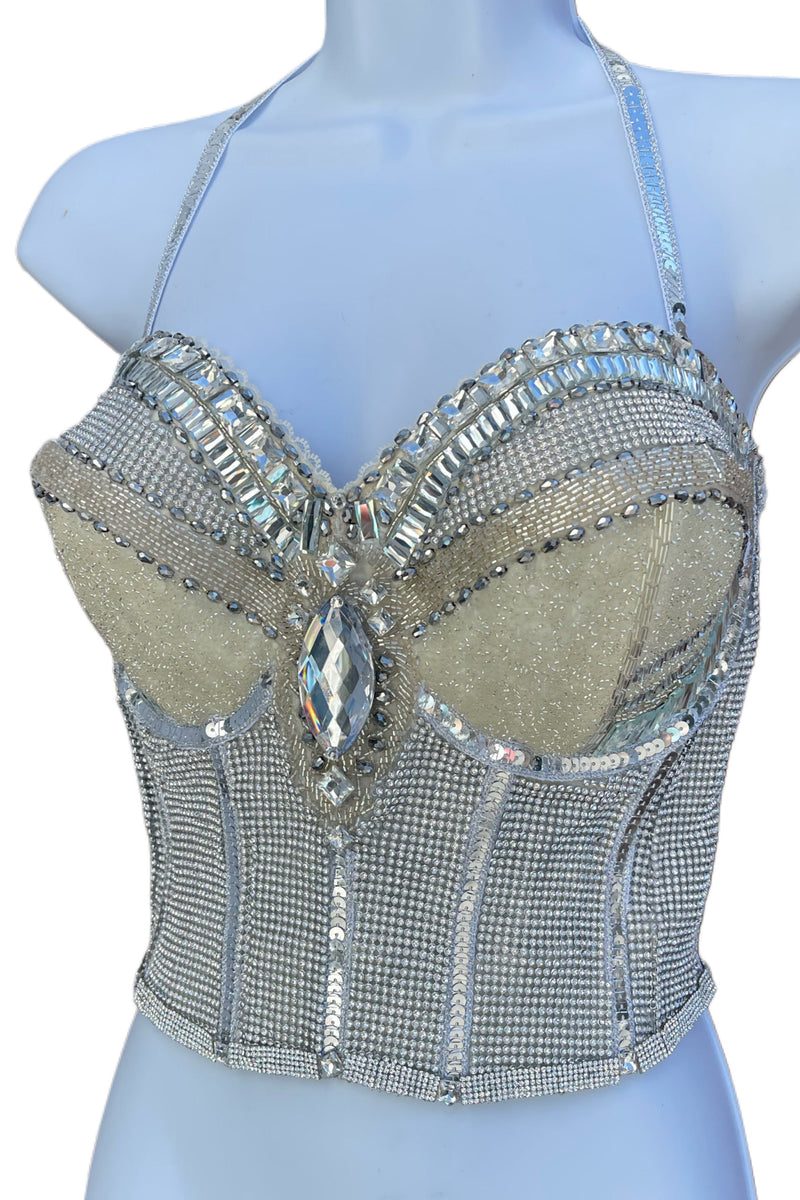 Dripping In Diamonds Bustier Crop Top – L'Amour Le Allure