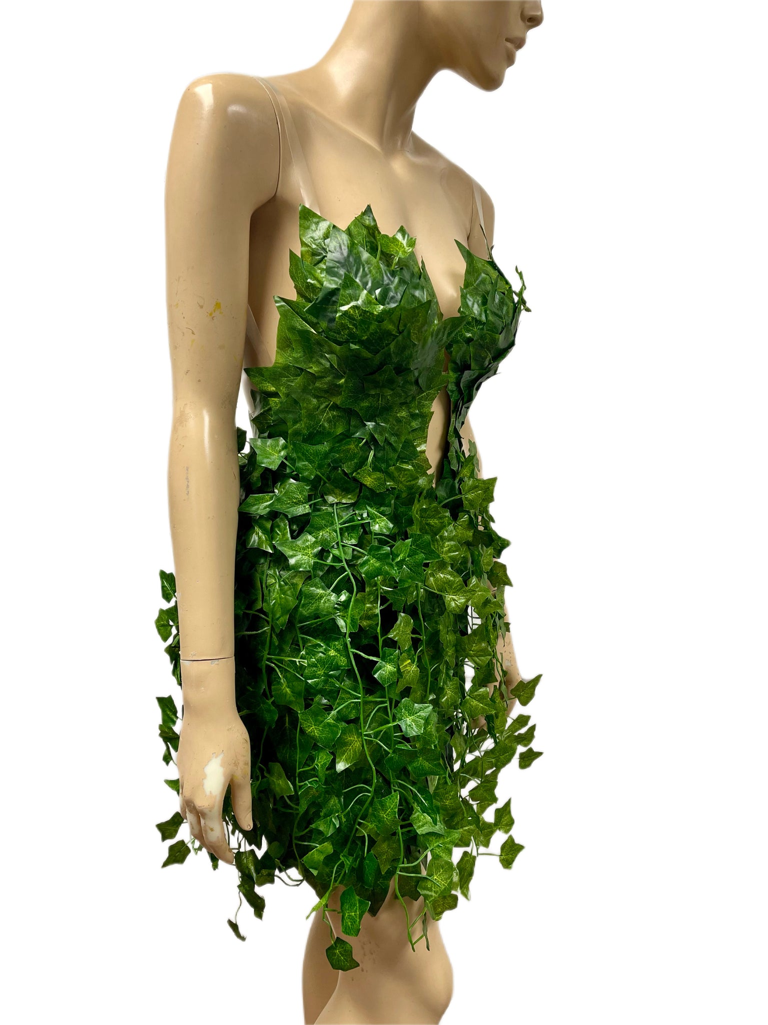 Mother Nature Poison Ivy Mini Backless Plunge Dress Costume Rave Cospl ...