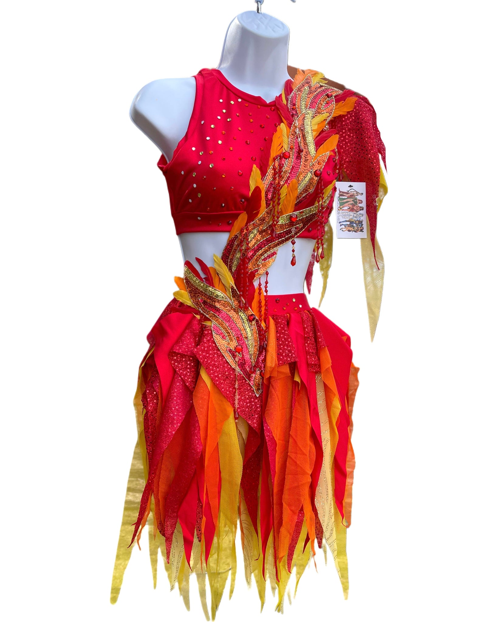 Girl On Fire Phoenix Monokini Fairy Dance Costume Rave Bra Halloween ...
