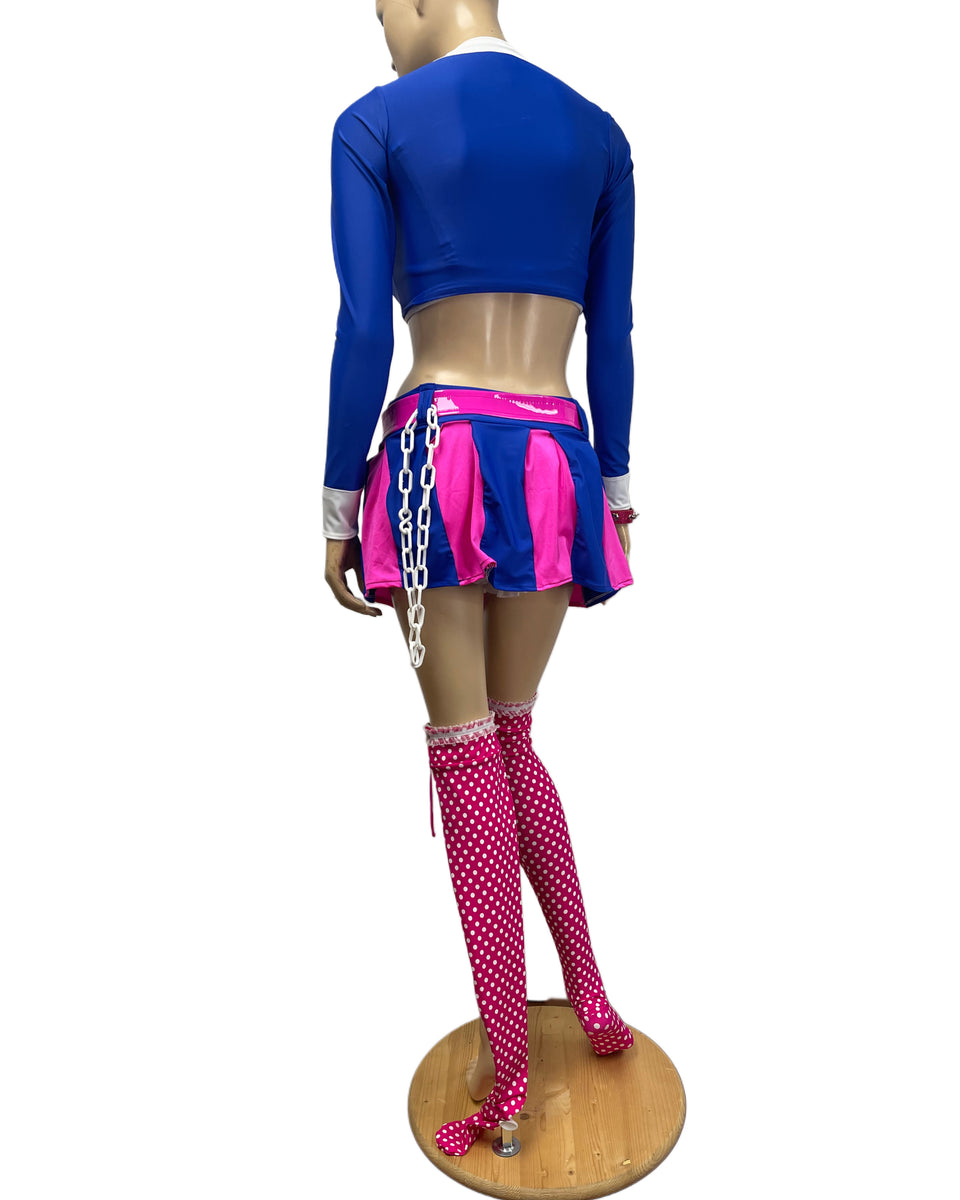Austin Powers School Girl Twins Inspired Dance Festival Cosplay Costum ...