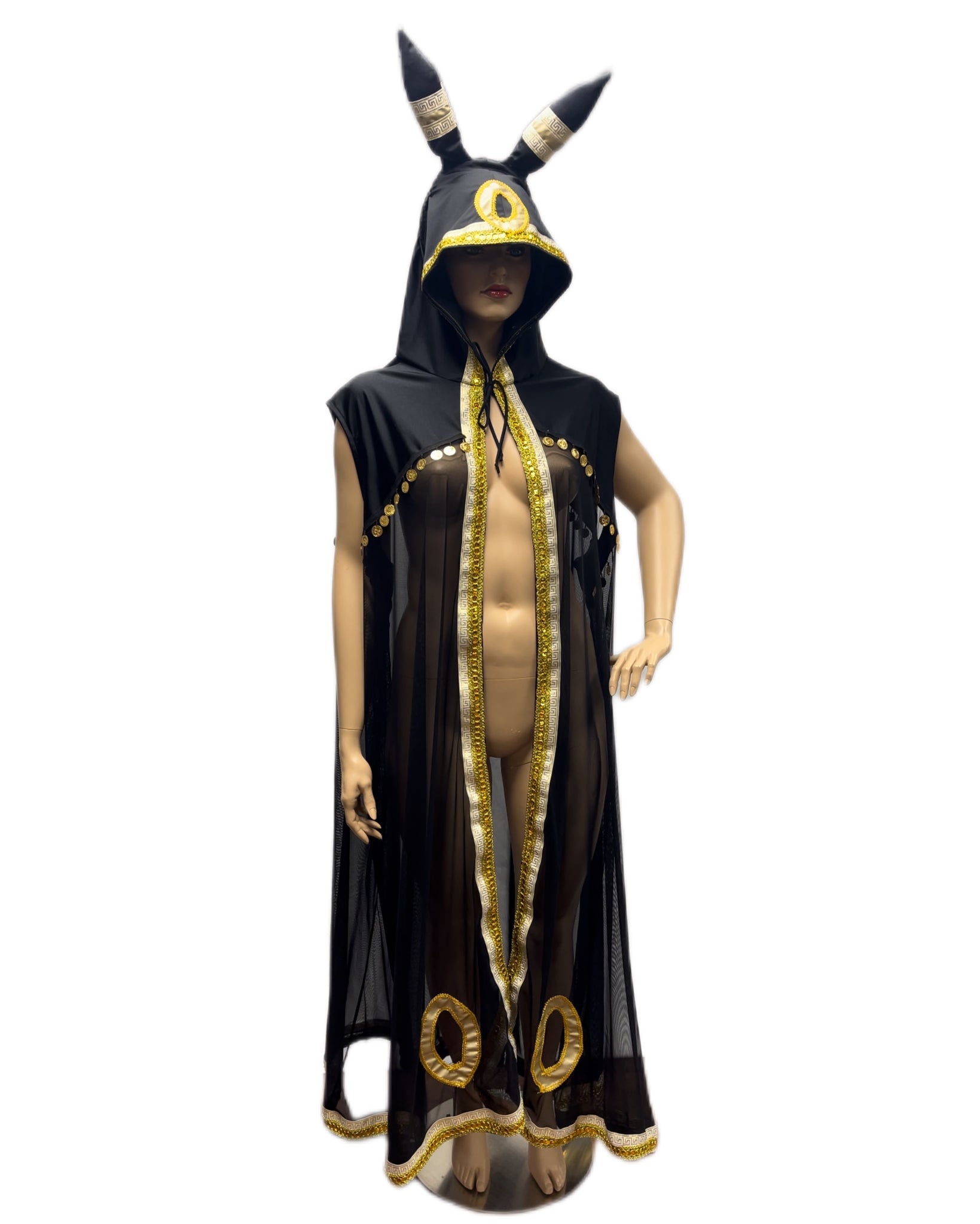 Umbreon Inspired Ear Cape Robe Cosplay Dance Costume Rave Halloween – L ...
