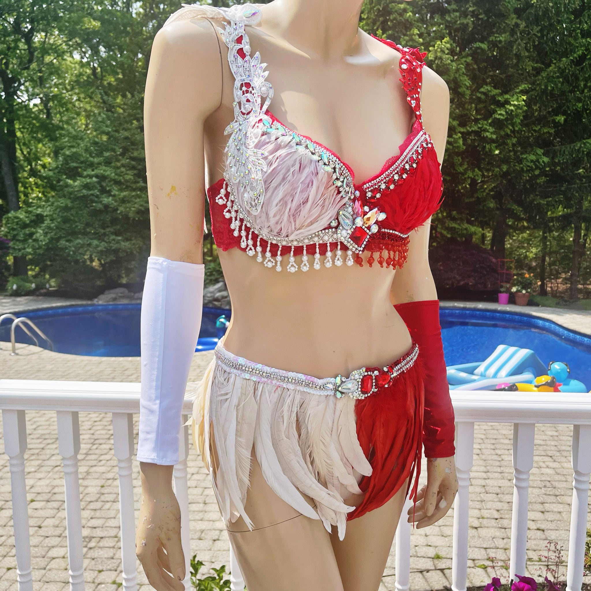 Saints and Sinners Half Angel Half Devil Bra and Skirt Dance costume – L'Amour Le Allure