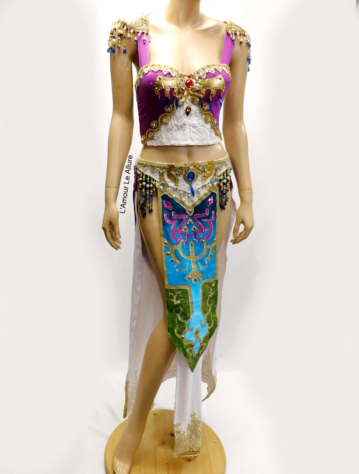 Princess Zelda Inspired Bustier and Belly Dancer Skirt Cosplay Dance C ...