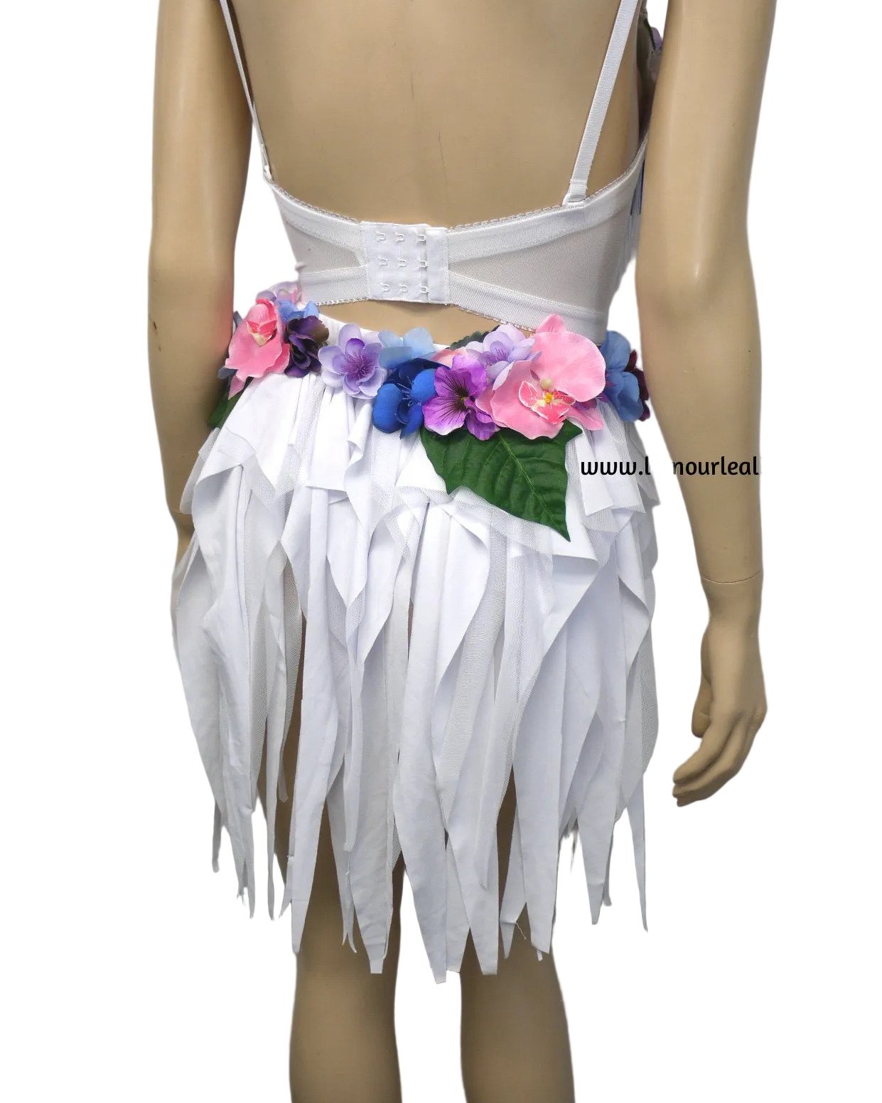 Iridescent Pink and Purple Flower Fairy Bra and Skirt Costume Dance Ra ...